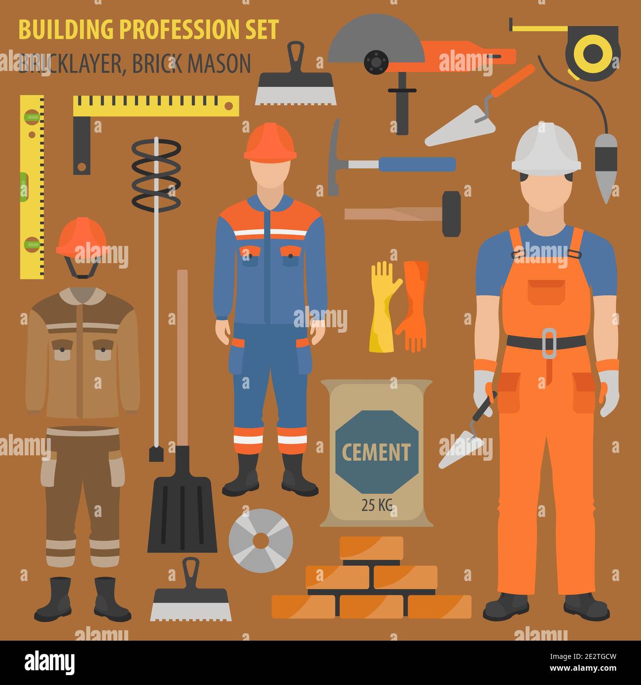 Masonry mortar Stock Vector Images - Alamy