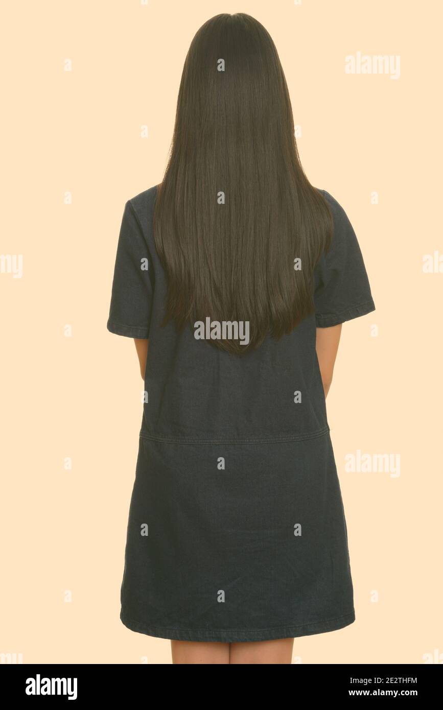 Back view of young Asian teenage girl Stock Photo - Alamy
