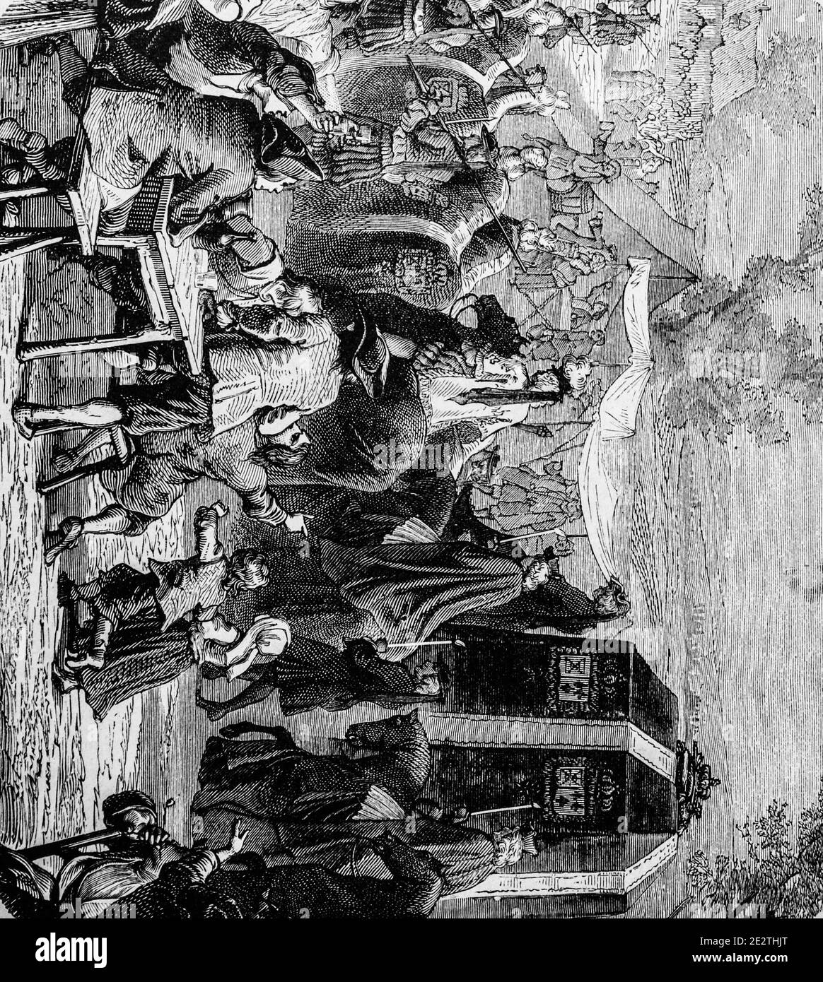 burial of louis XIV 1715 ,editeur lahur 1883 Stock Photo - Alamy