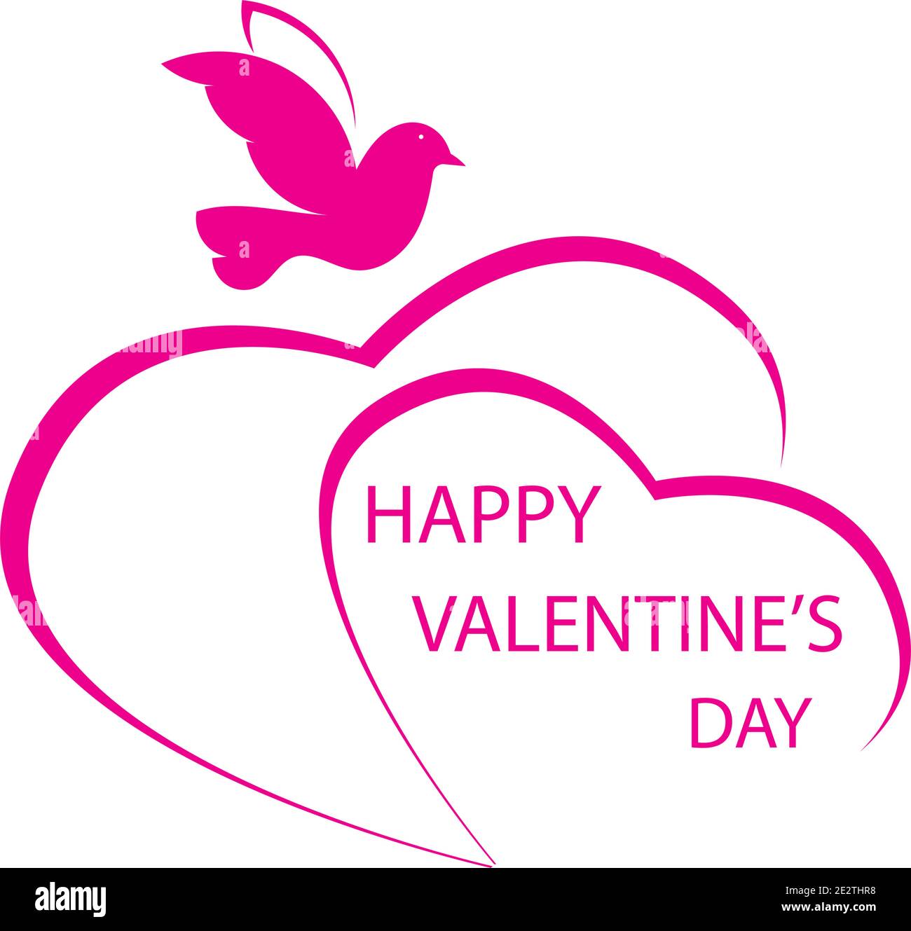 Valentines Day Logo Design Vector illustration template Stock Vector ...