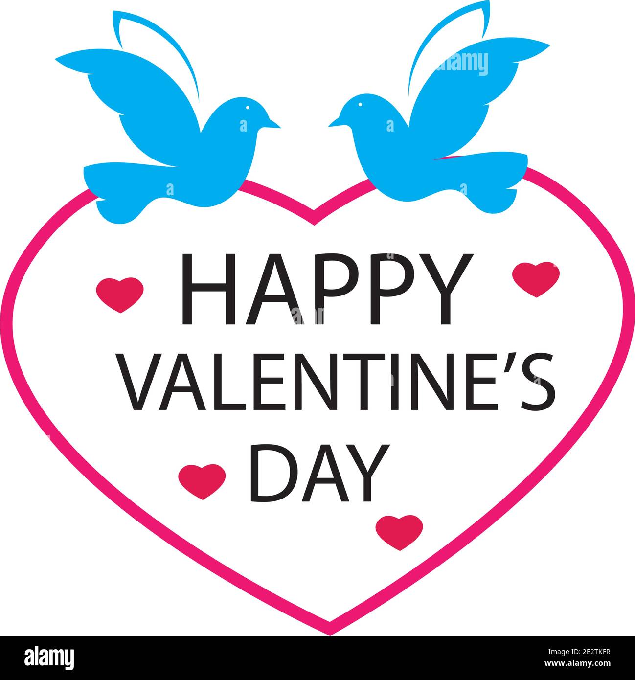 Valentines Day Logo Design Vector illustration template Stock Vector ...