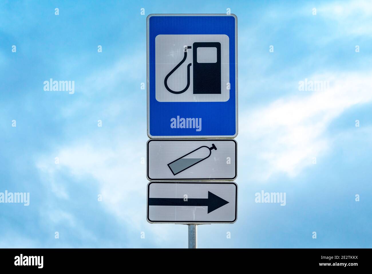 Gas Station Road Signs