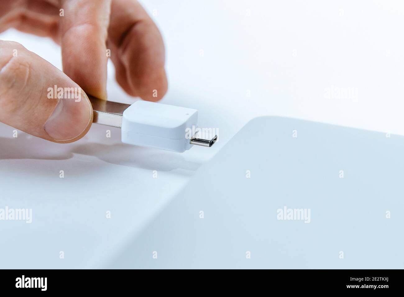 Inserting usb c drive hi-res stock photography and images - Alamy