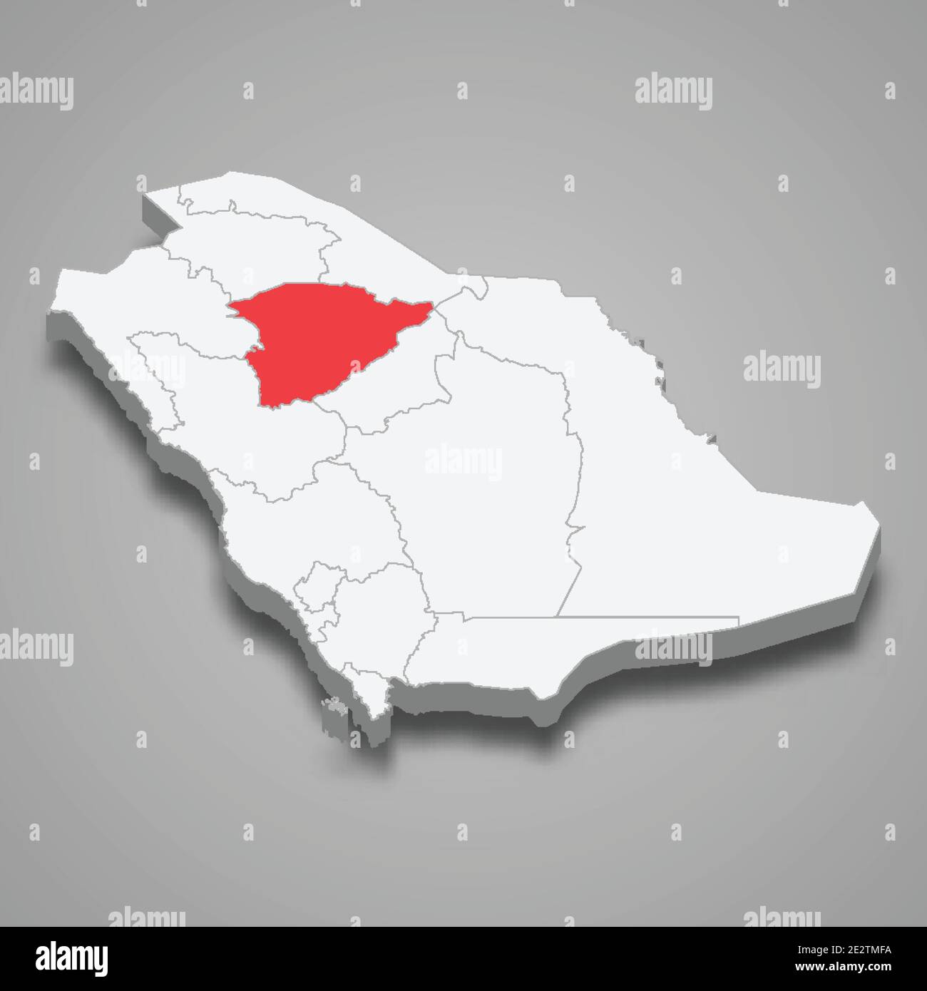 Ha'il region location within Saudi Arabia 3d isometric map Stock Vector ...
