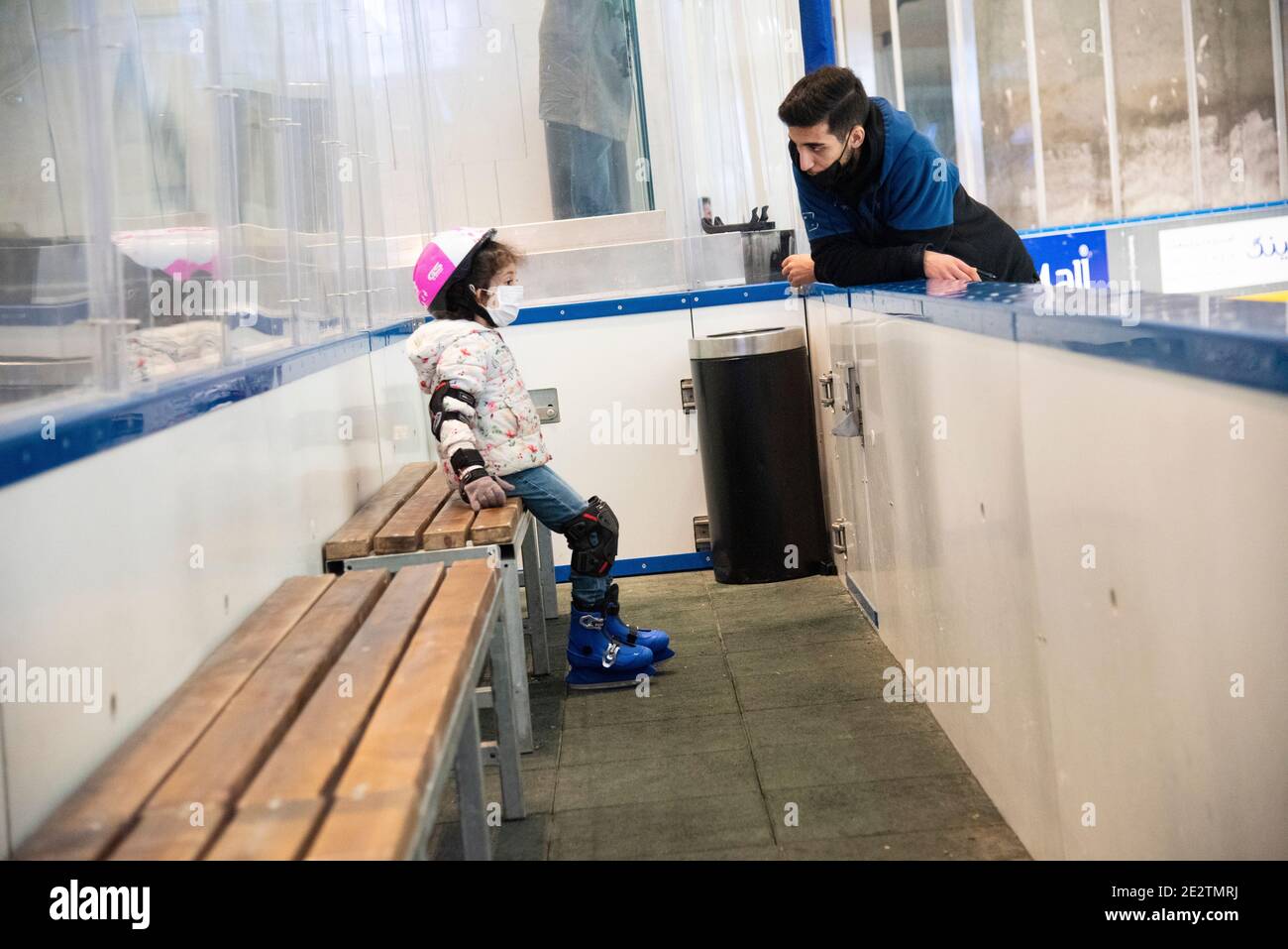 Tehran, Iran. 14th Jan, 2021. Iran Mall's ice rink is the first ...