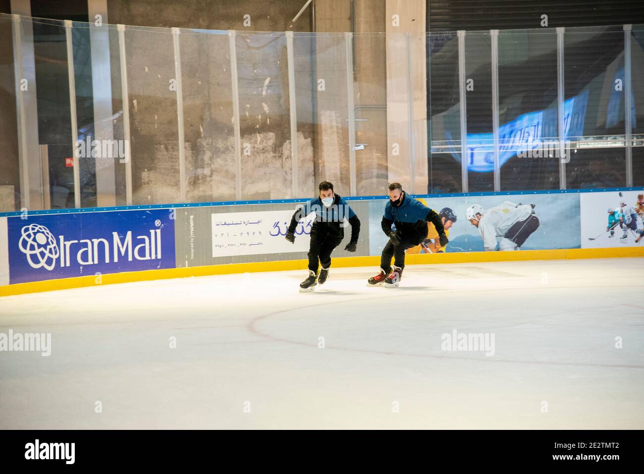Tehran, Iran. 14th Jan, 2021. Iran Mall's ice rink is the first ...
