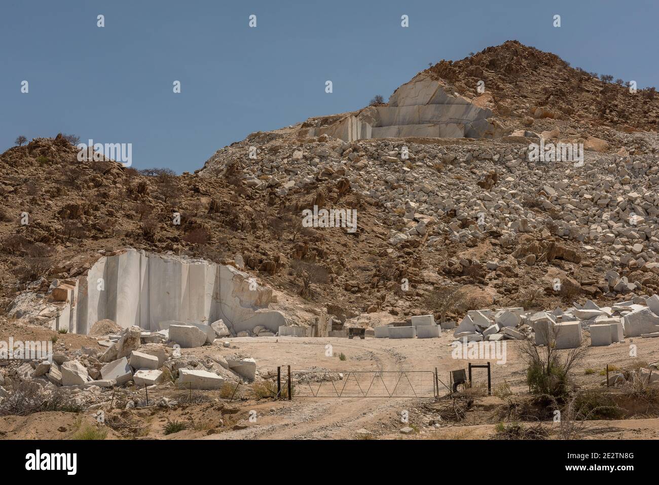 Marble quarry in the south of the small town of Karibib, Erongo ...