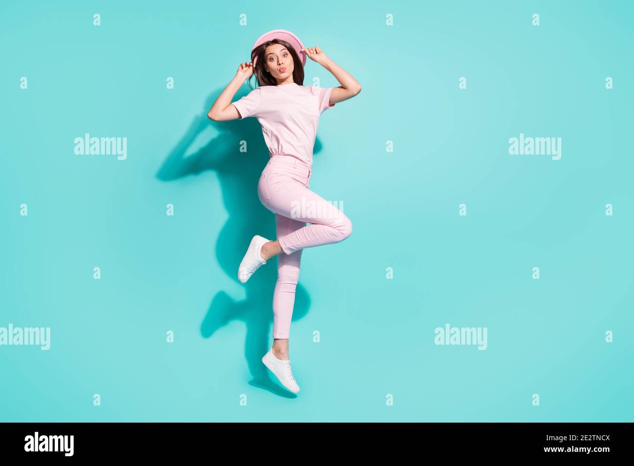 Full length body size view of her she nice attractive pretty lovely ...