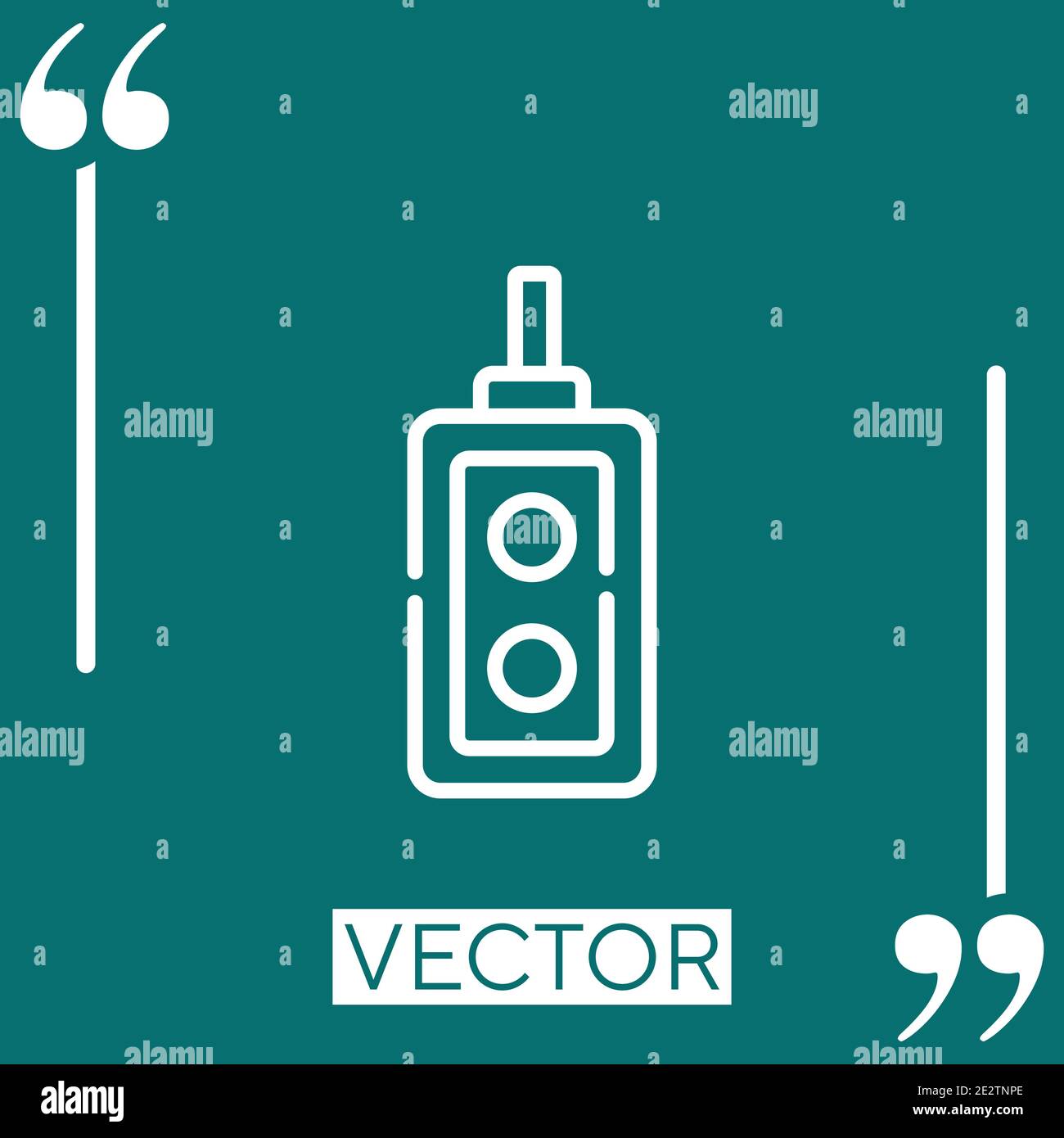 remote control vector icon Linear icon. Editable stroke line Stock ...