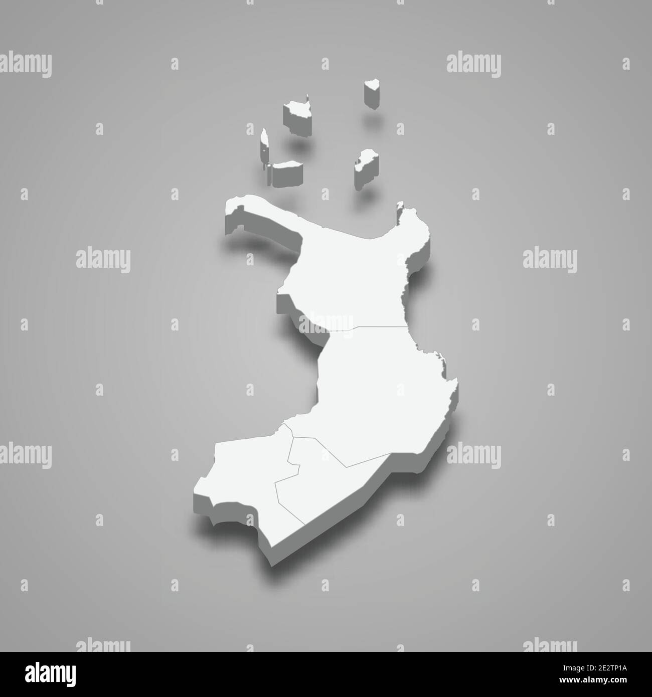 3d isometric map of Cagayan Valley is a region of Philippines, vector ...