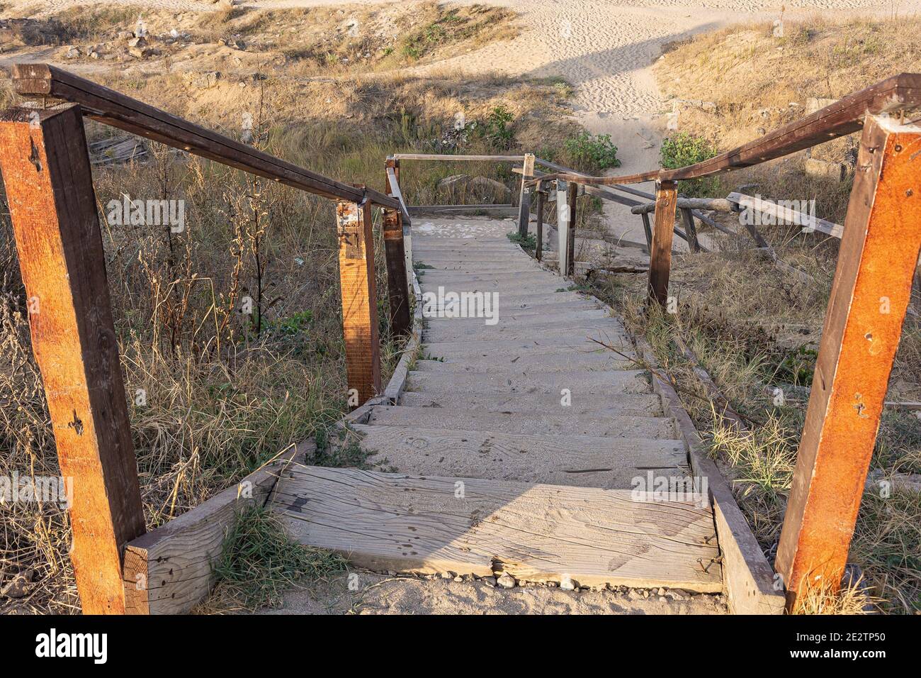 Stairs wooden staircase broken hi-res stock photography and images - Alamy