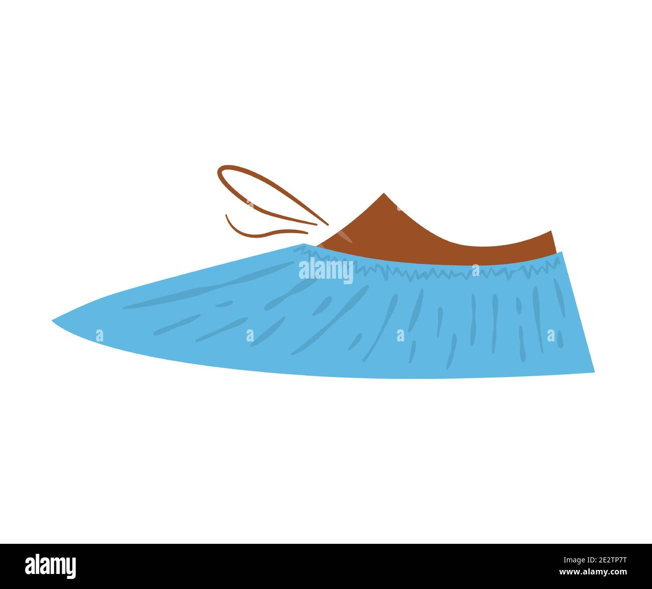 Boot in shoe covers. Protective medical covers. Vector illustration in ...