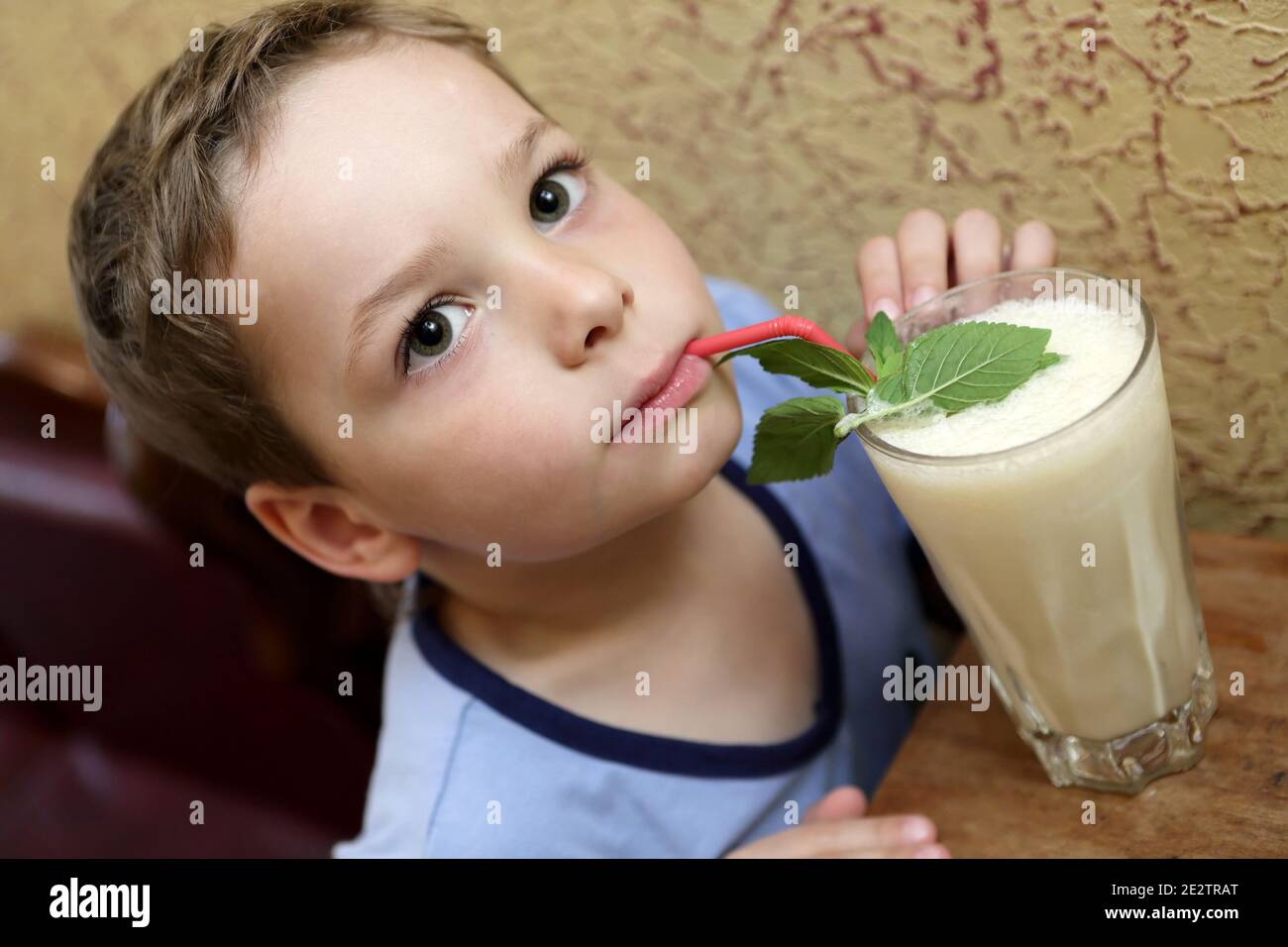 Kid milk shake hi-res stock photography and images - Alamy