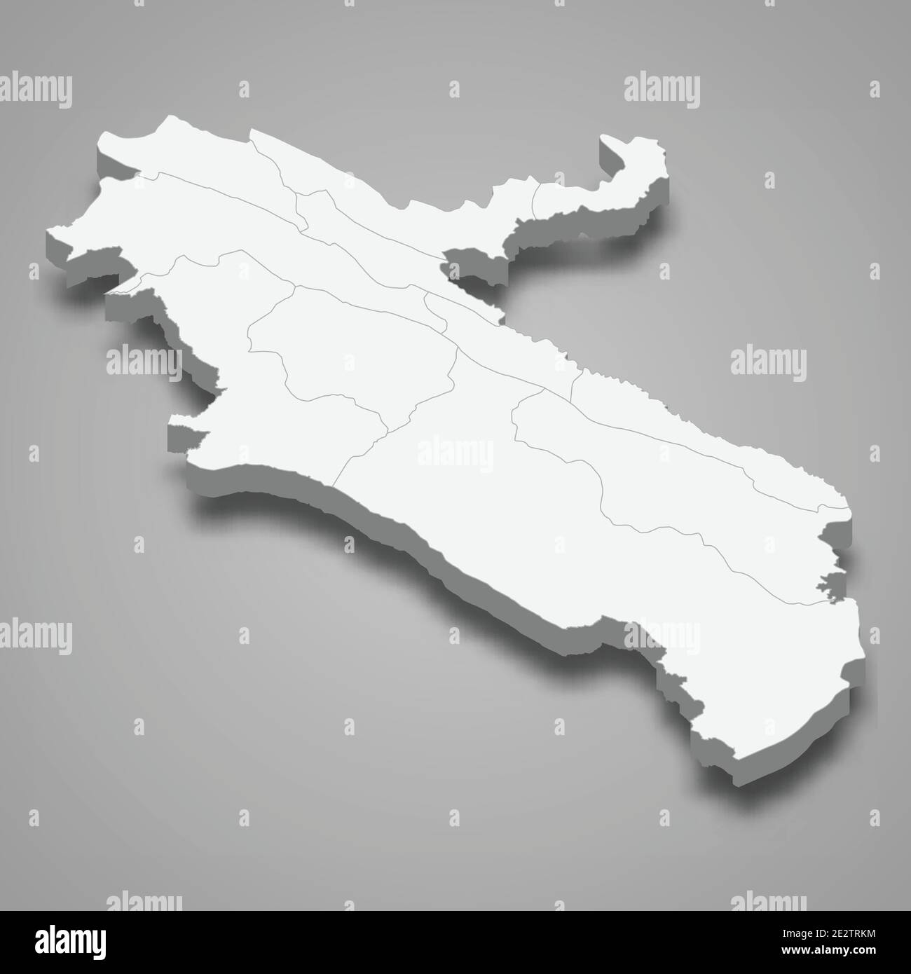 3d isometric map of Ilam is a province of Iran, vector illustration ...