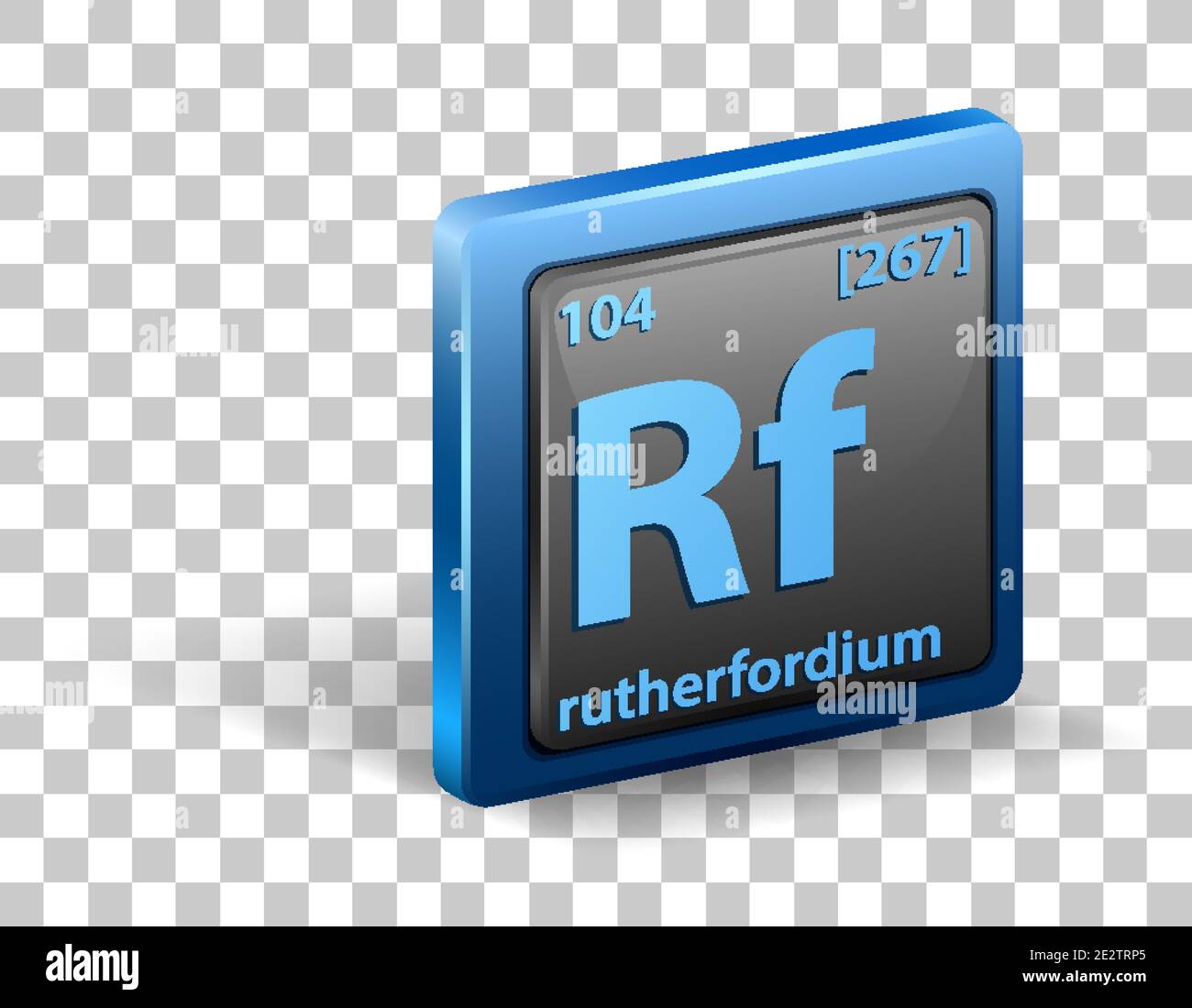 Rutherfordium chemical element. Chemical symbol with atomic number and ...