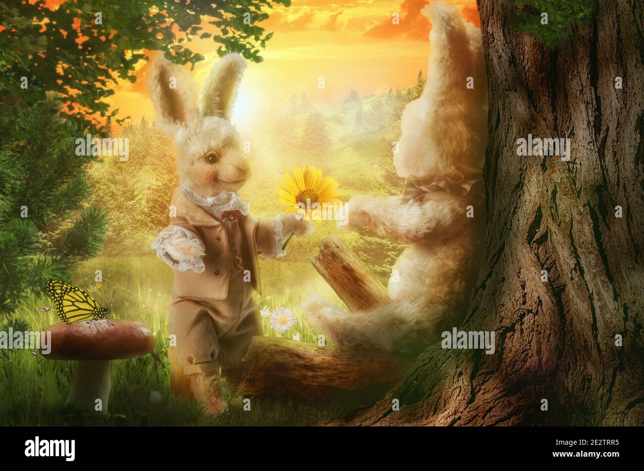 The hare invites to the hare (illustration of a fictional situation, in ...