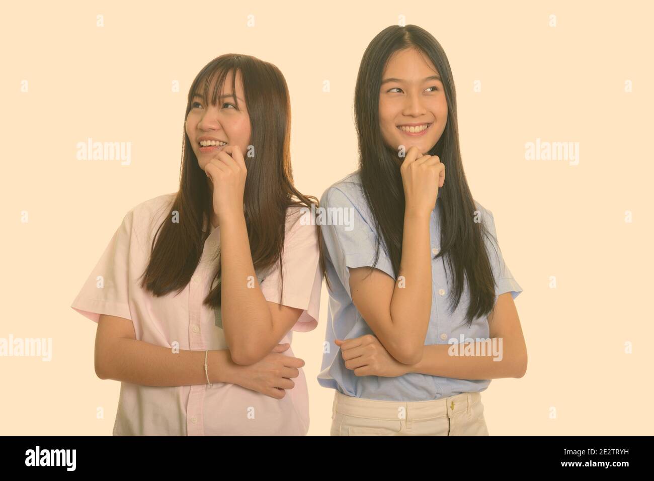 Girls thinking hi-res stock photography and images - Alamy