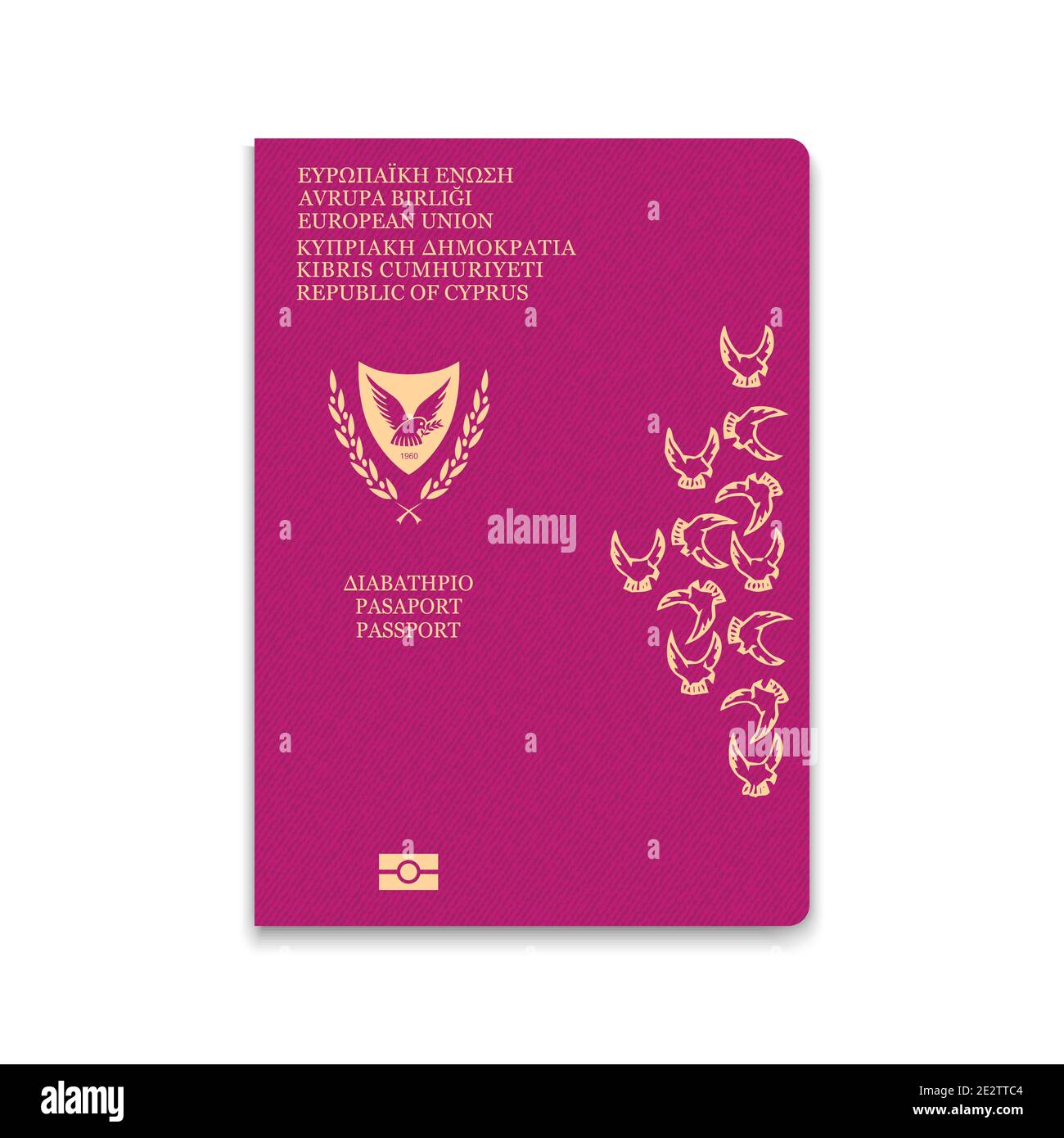 Passport of Cyprus. Citizen ID template. Vector illustration Stock ...