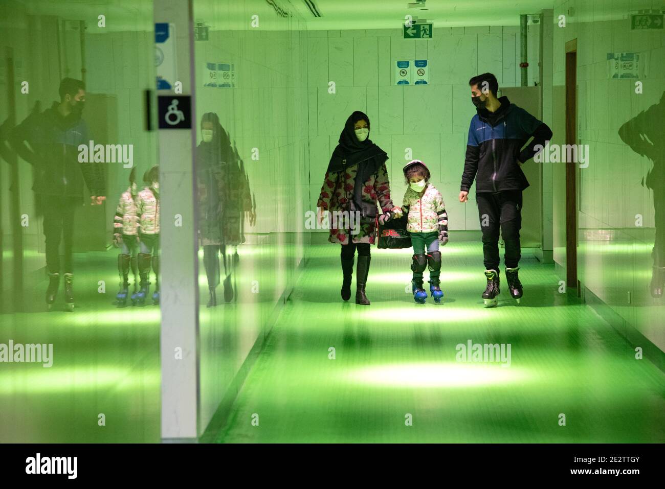 Tehran, Iran. 14th Jan, 2021. Iran Mall's ice rink is the first ...