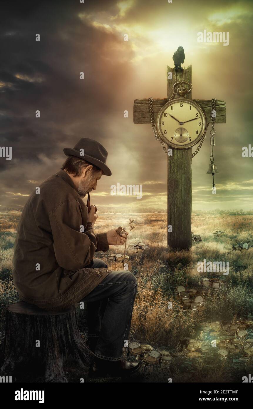 older man reflects on past time and lost opportunities Stock Photo - Alamy
