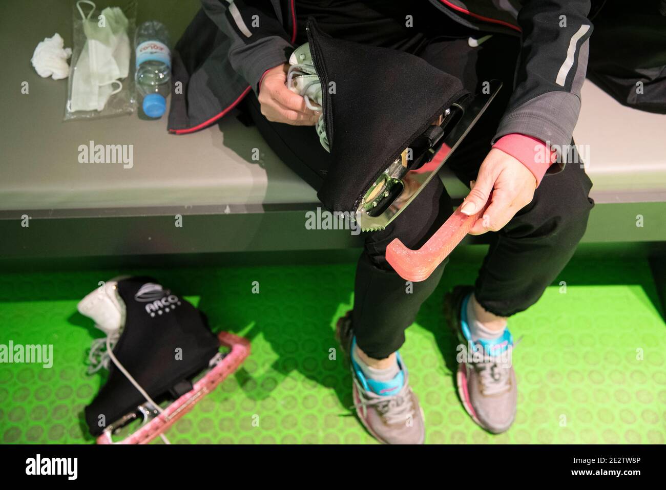 Tehran, Iran. 14th Jan, 2021. Iran Mall's ice rink is the first ...