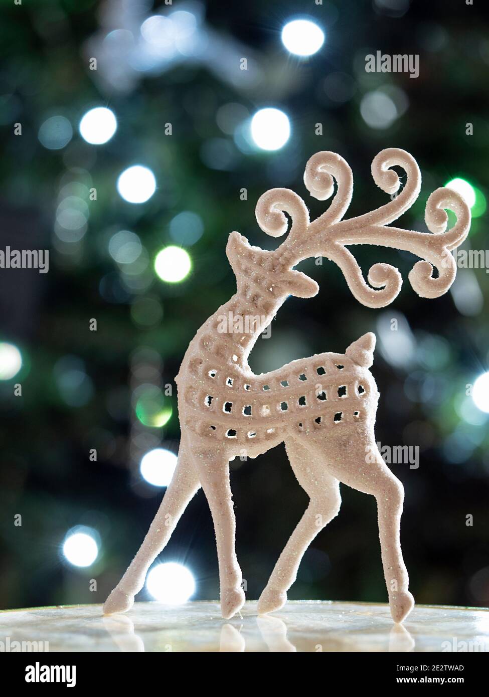 White deer figure on background of luminous bubbles Stock Photo - Alamy
