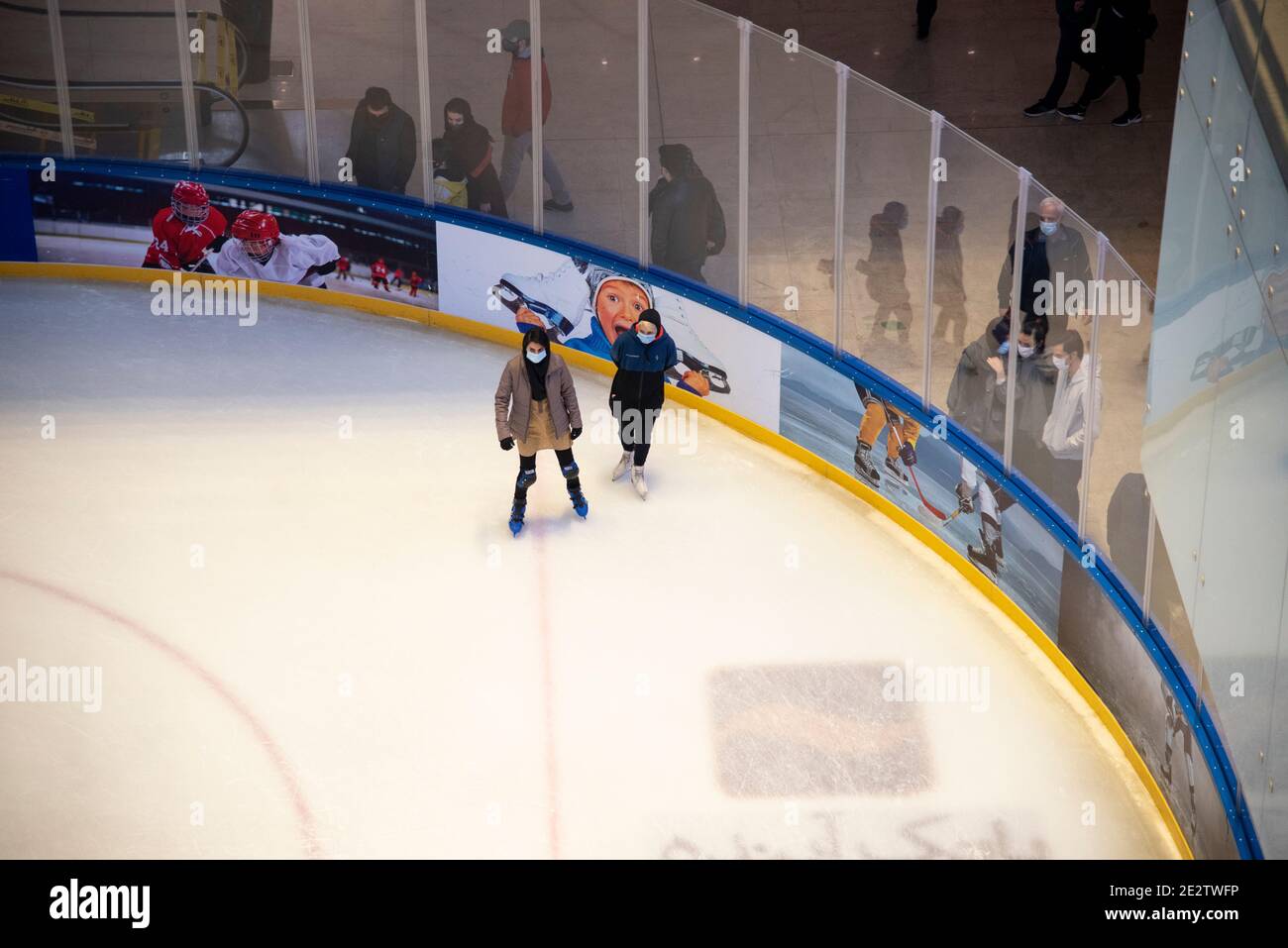 Tehran, Iran. 14th Jan, 2021. Iran Mall's ice rink is the first ...