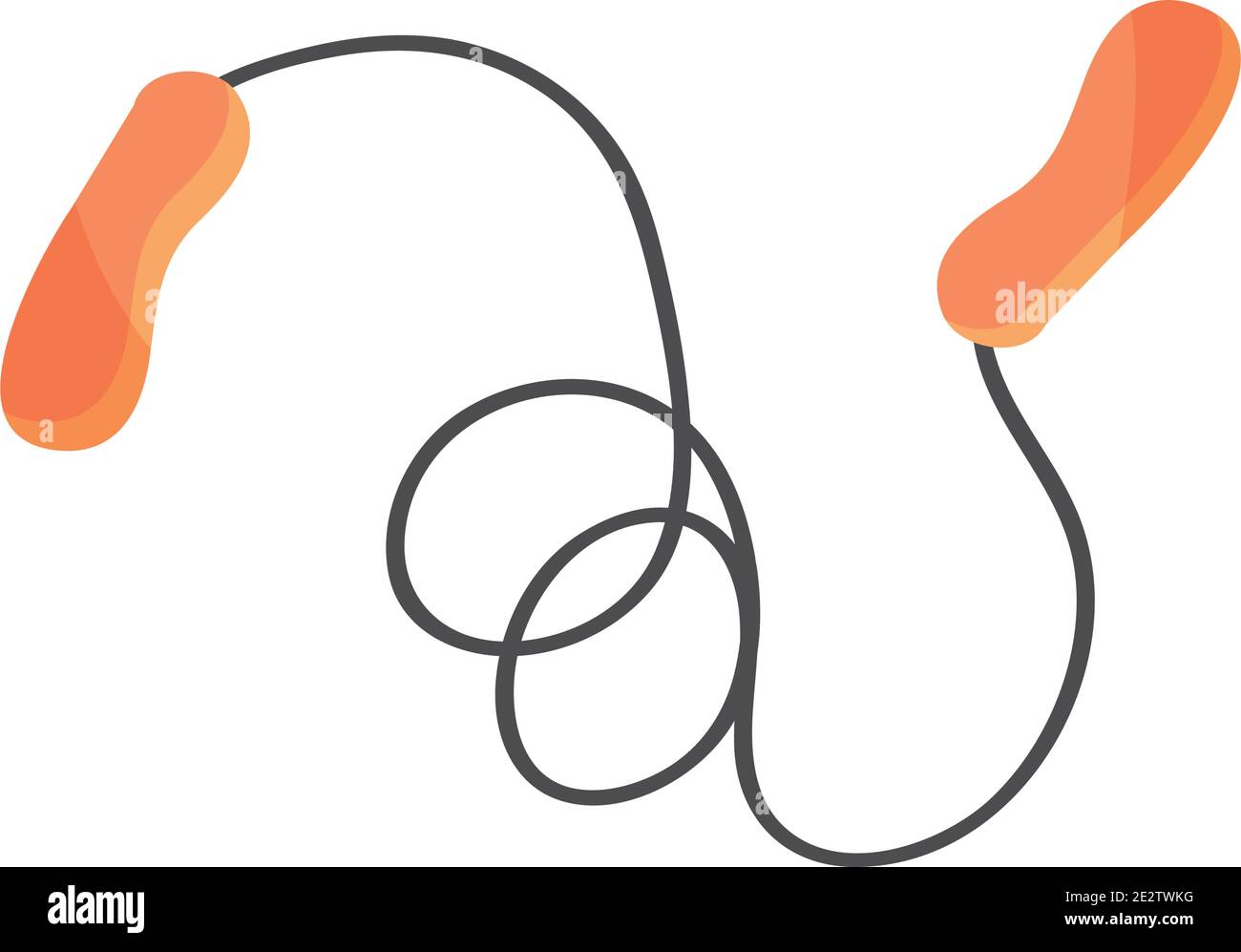 gym equipment fitness sport jump rope in flat style vector illustration ...