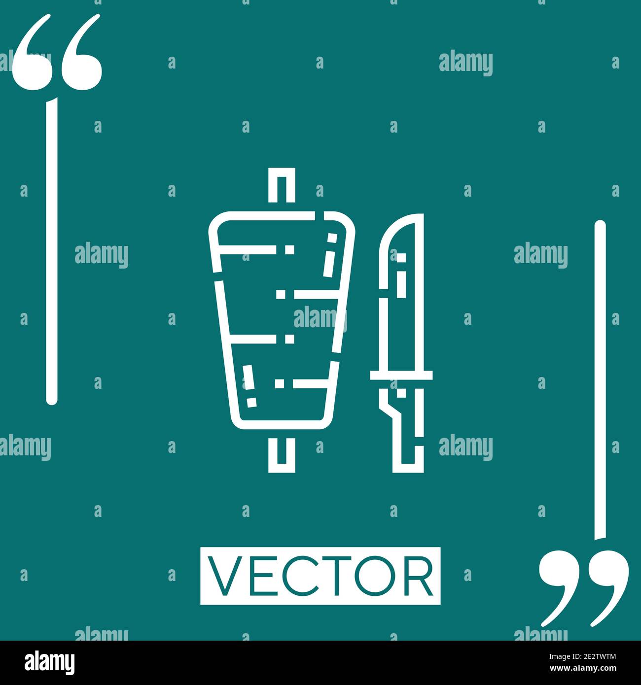 doner kebab vector icon Linear icon. Editable stroked line Stock Vector ...