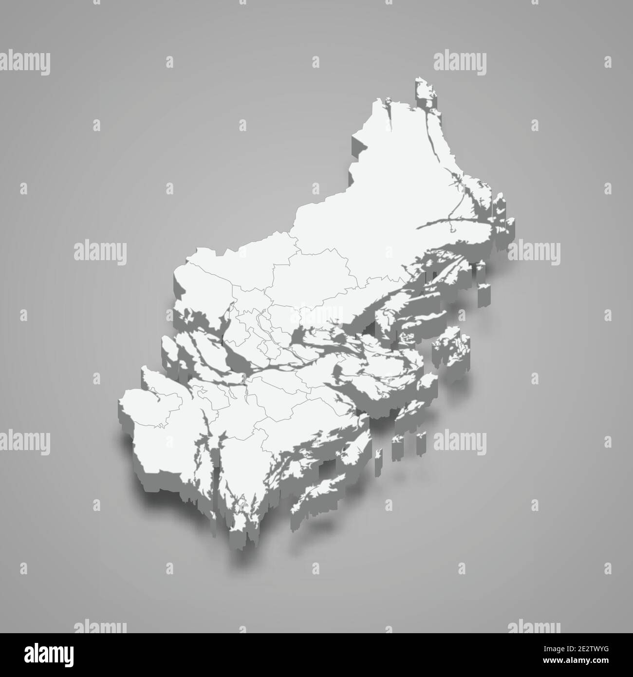 3d isometric map of Stockholm is a county of Sweden, vector ...
