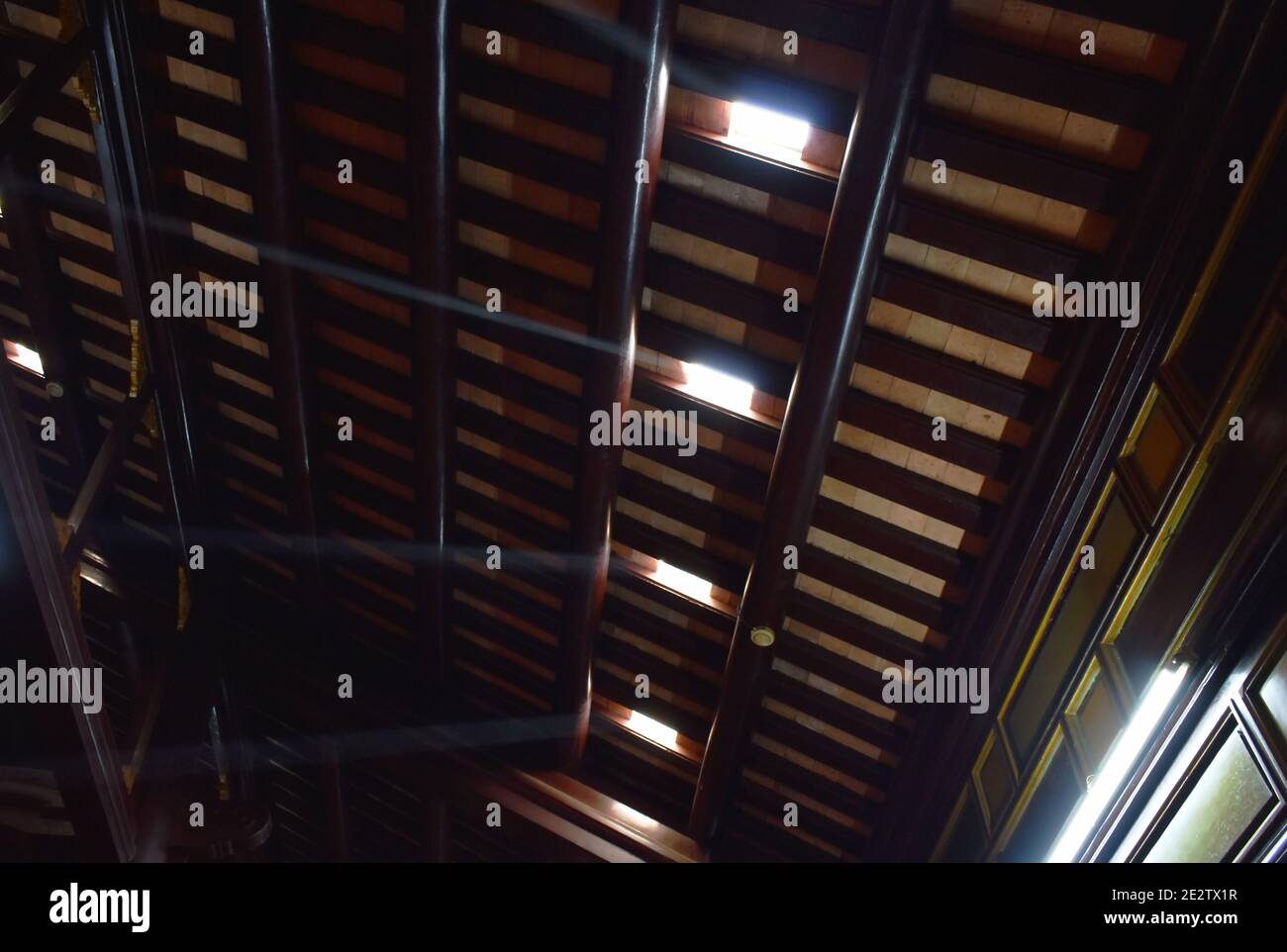 sunbeam through window at Thien Mu temple in Vietnam Stock Photo - Alamy