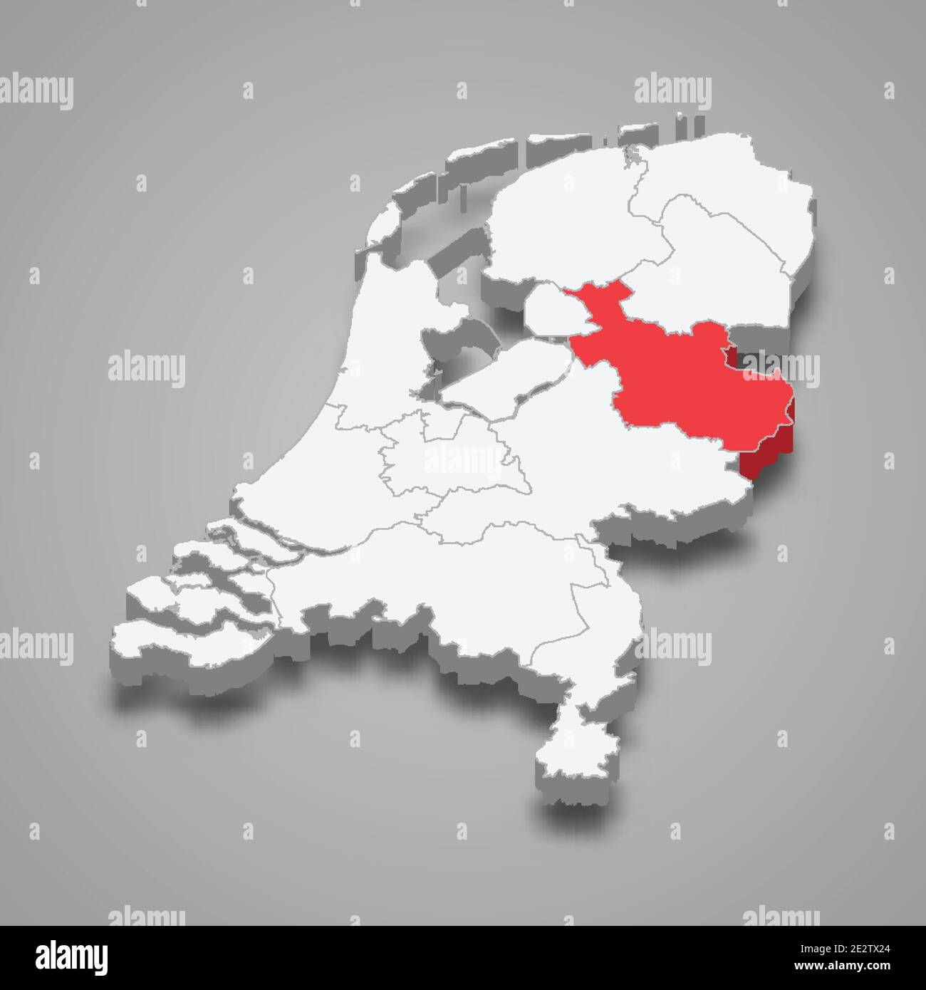 Overijssel province map hi-res stock photography and images - Alamy