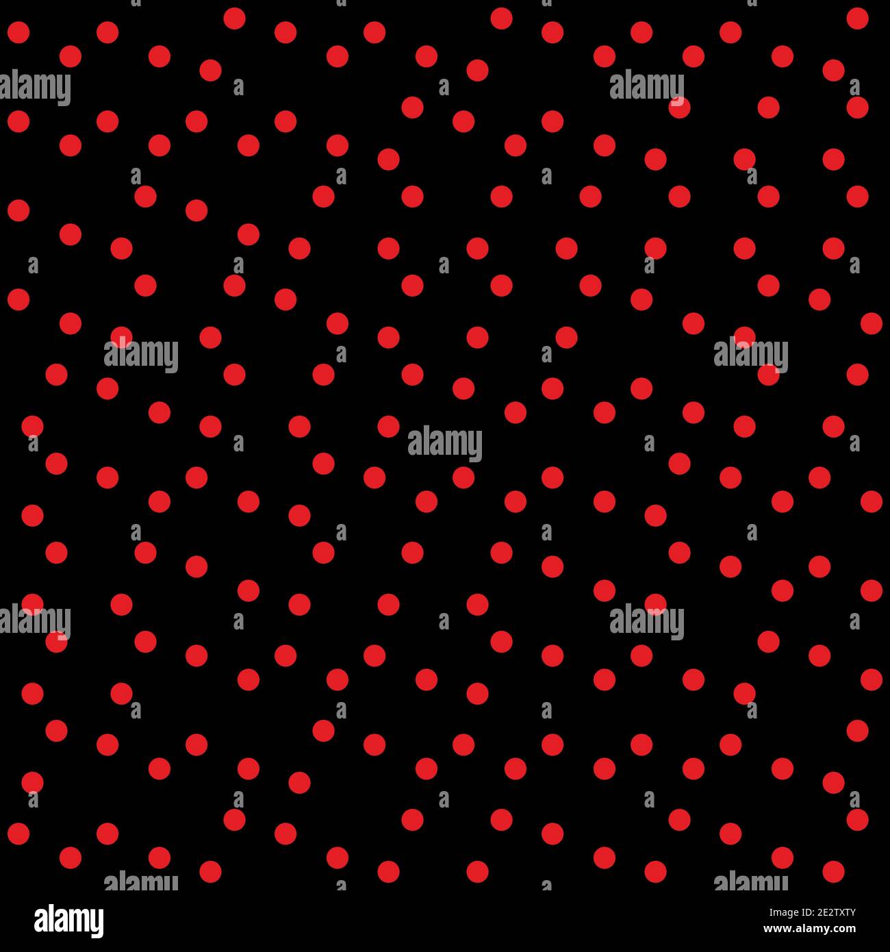 Black and red polka dots vector seamless pattern background. Dark ...