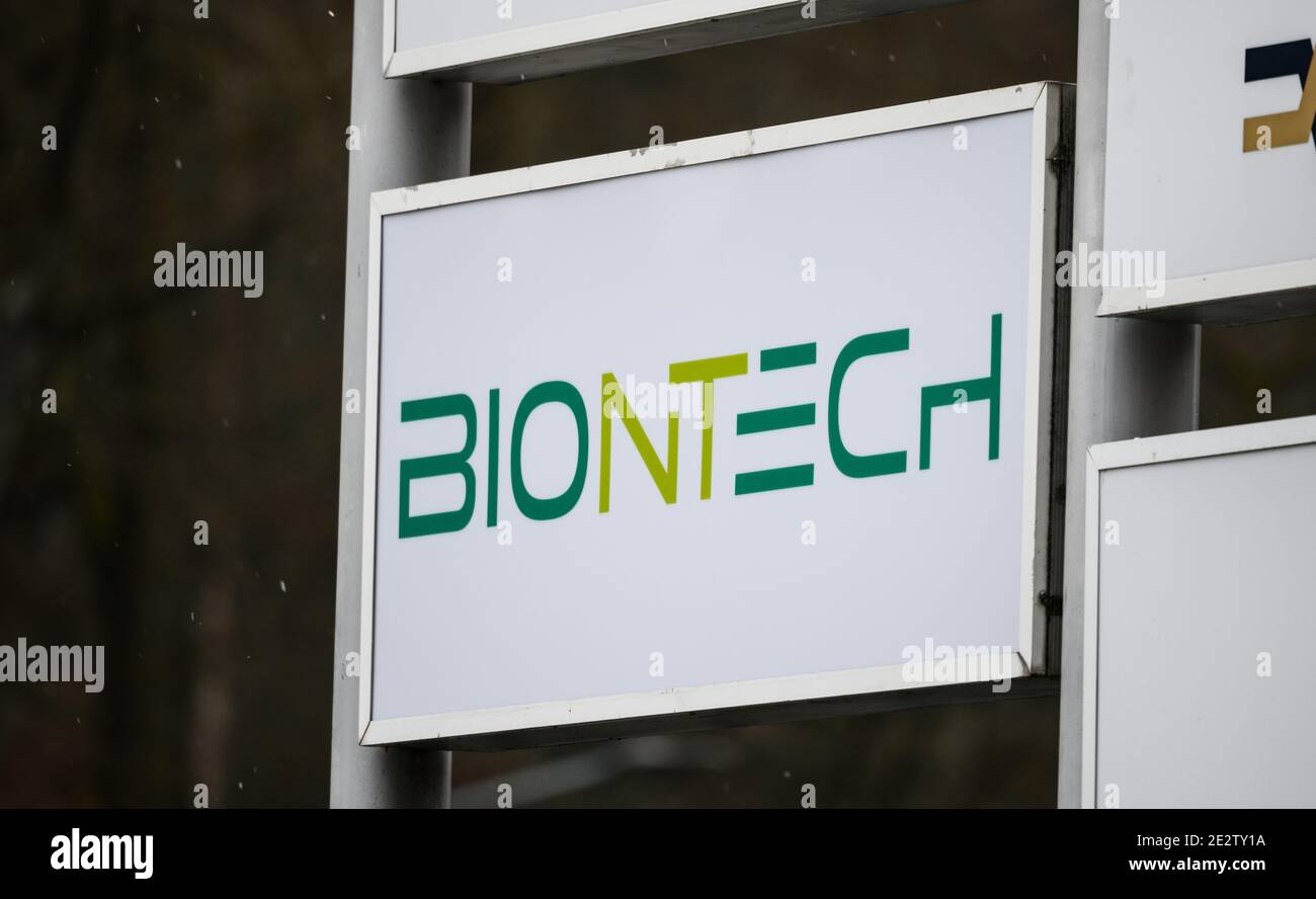 Marburg, Germany. 15th Jan, 2021. The company sign of the ...