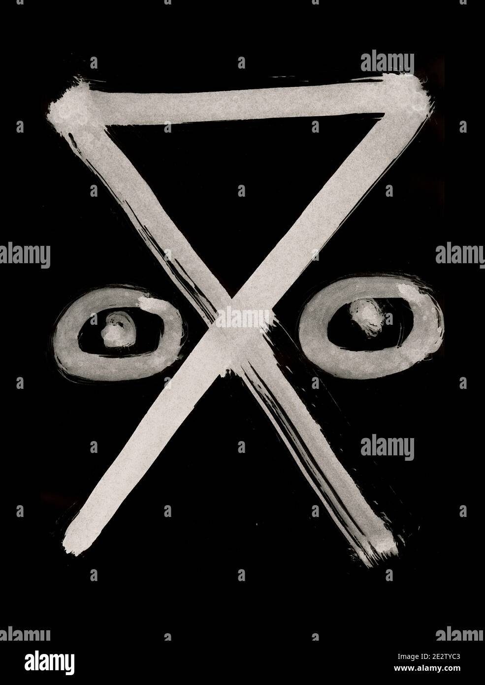 Hobo Sign - 105 - Safe Camp Inverted Stock Photo - Alamy
