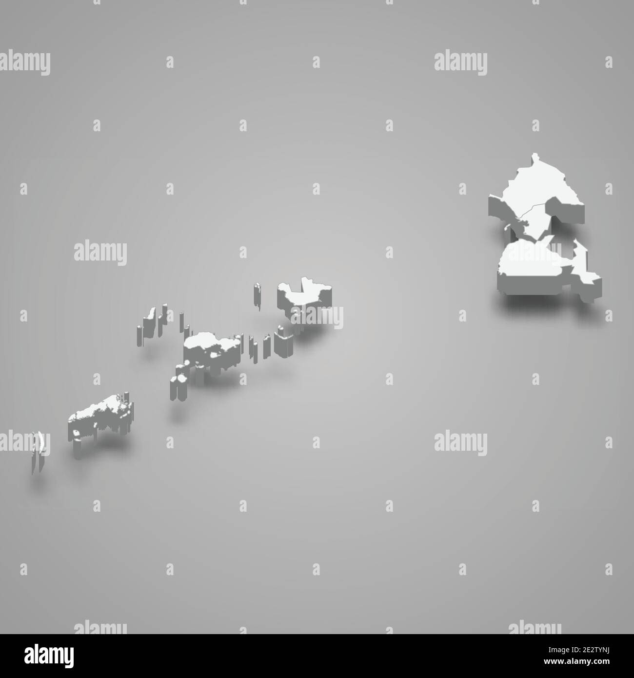 3d isometric map of Bangsamoro is a region of Philippines, vector illustration Stock Vector ...