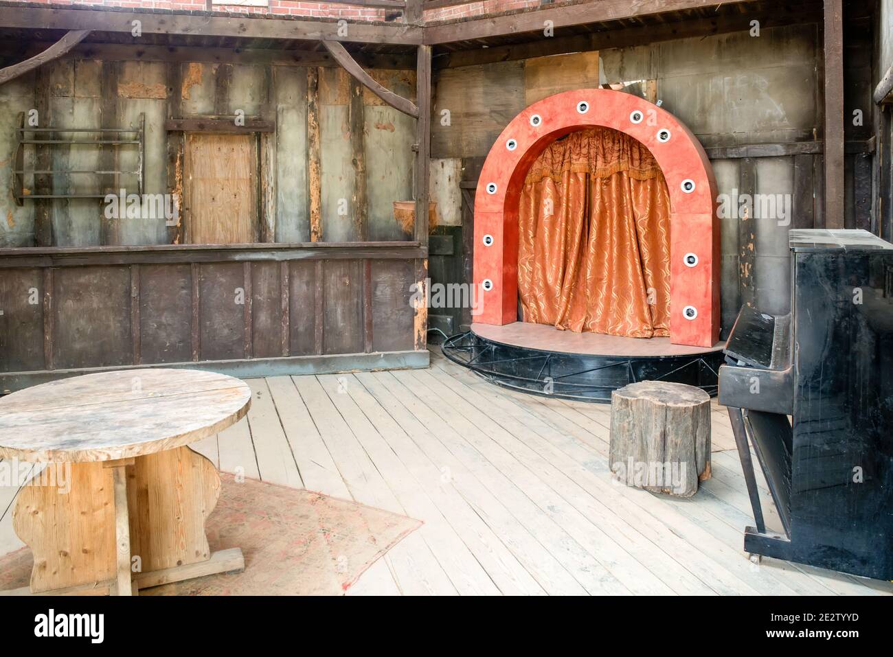 Interior of an old tavern and a stage for performances Stock Photo - Alamy