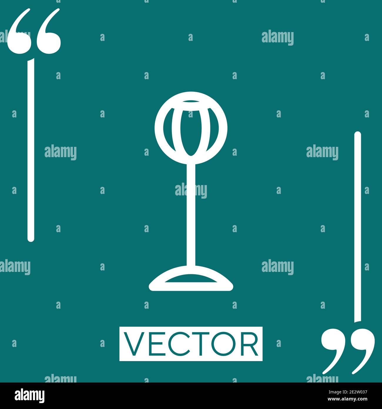 standing punching ball vector icon Linear icon. Editable stroke line ...