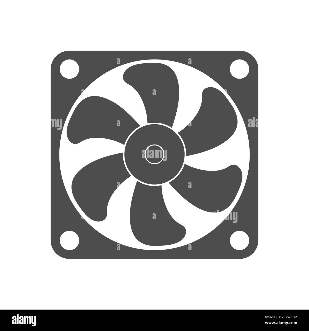 Cooling fan. Simple vector icon isolated on a white background. Flat ...