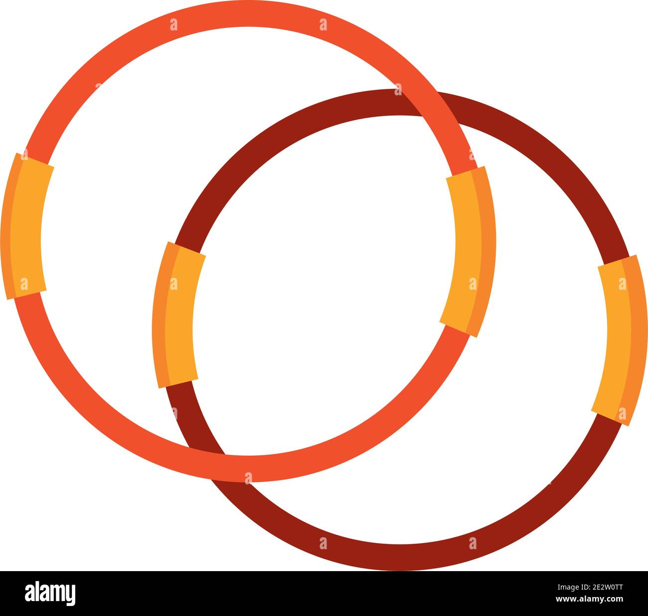 gym rings fitness equipment in flat style vector illustration Stock ...