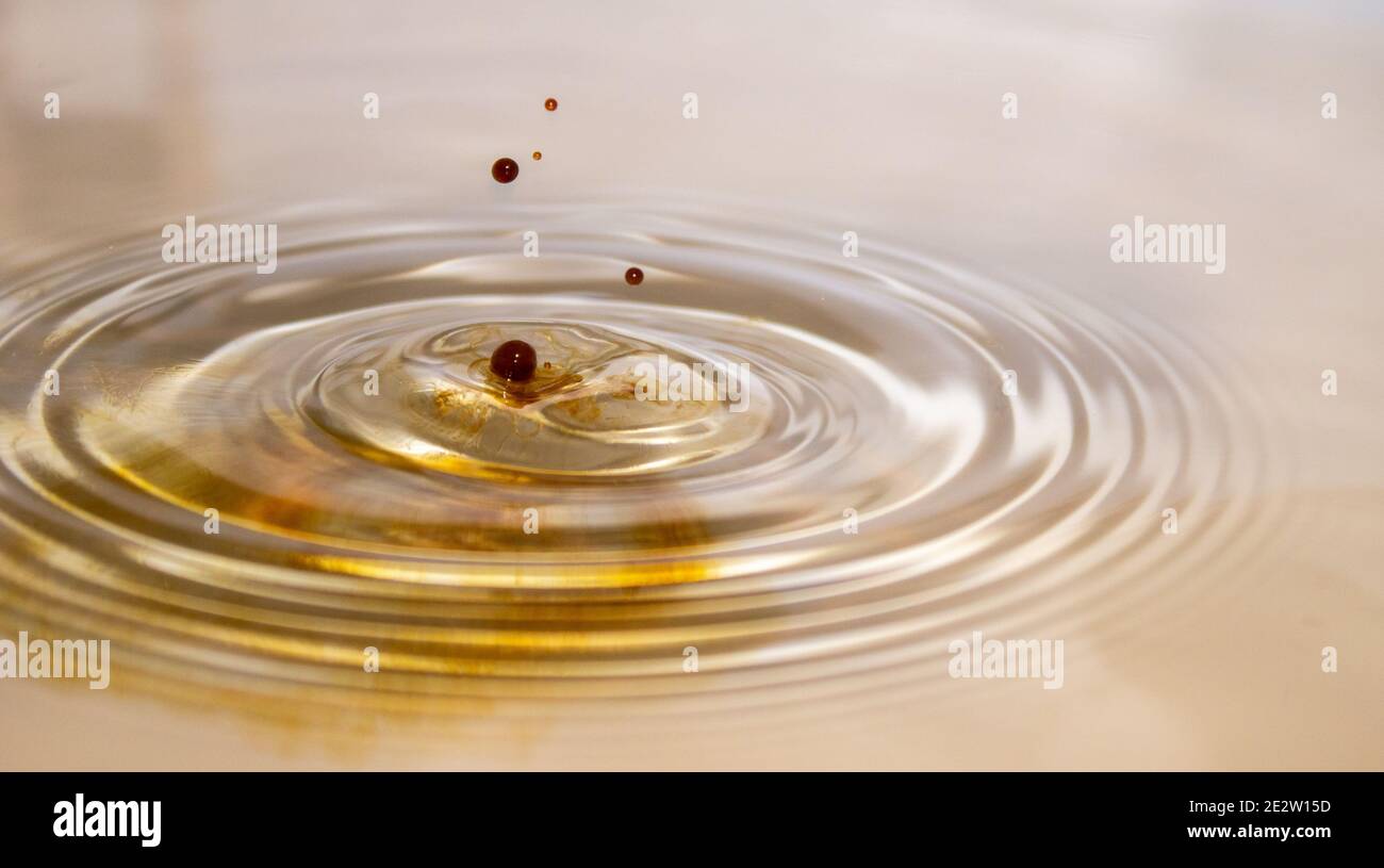 Brown water droplet hi-res stock photography and images - Alamy