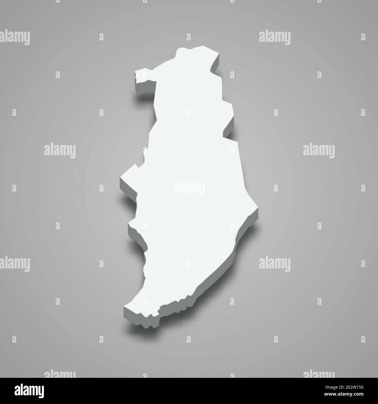 3d isometric map of Golan Heights is a region of Israel, vector ...
