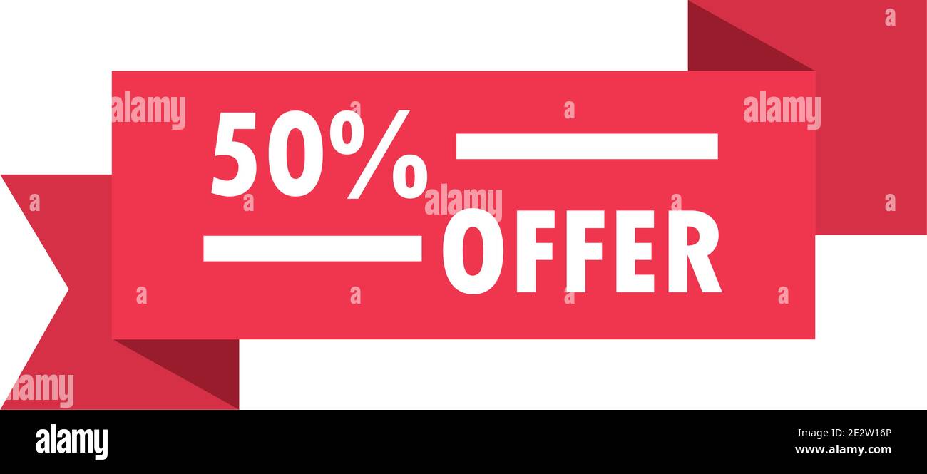 offer discount sale banner over white background vector illustration ...