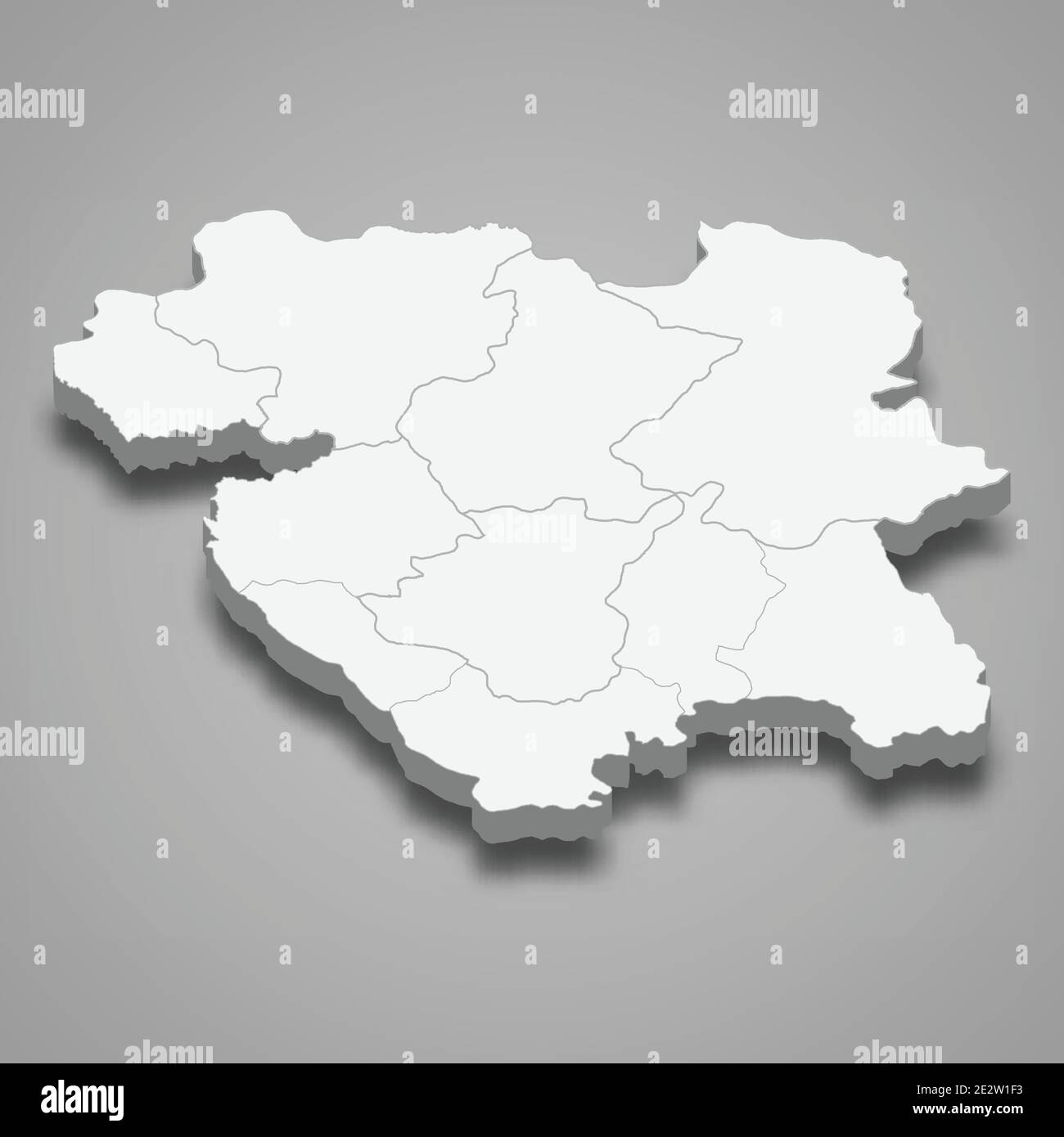 3d isometric map of Kurdistan is a province of Iran, vector illustration Stock Vector Image ...