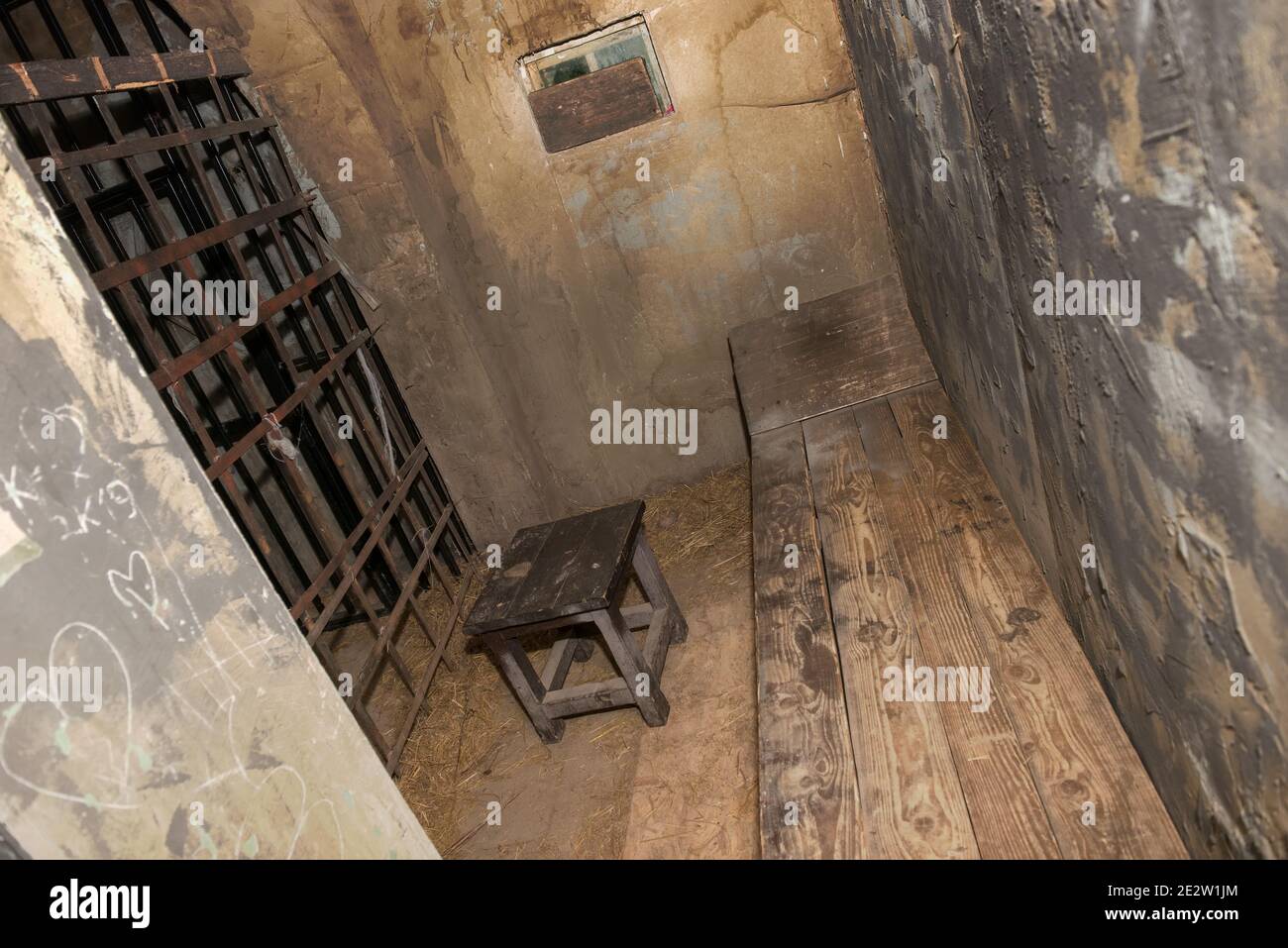 Inside cell jail bunk hi-res stock photography and images - Alamy