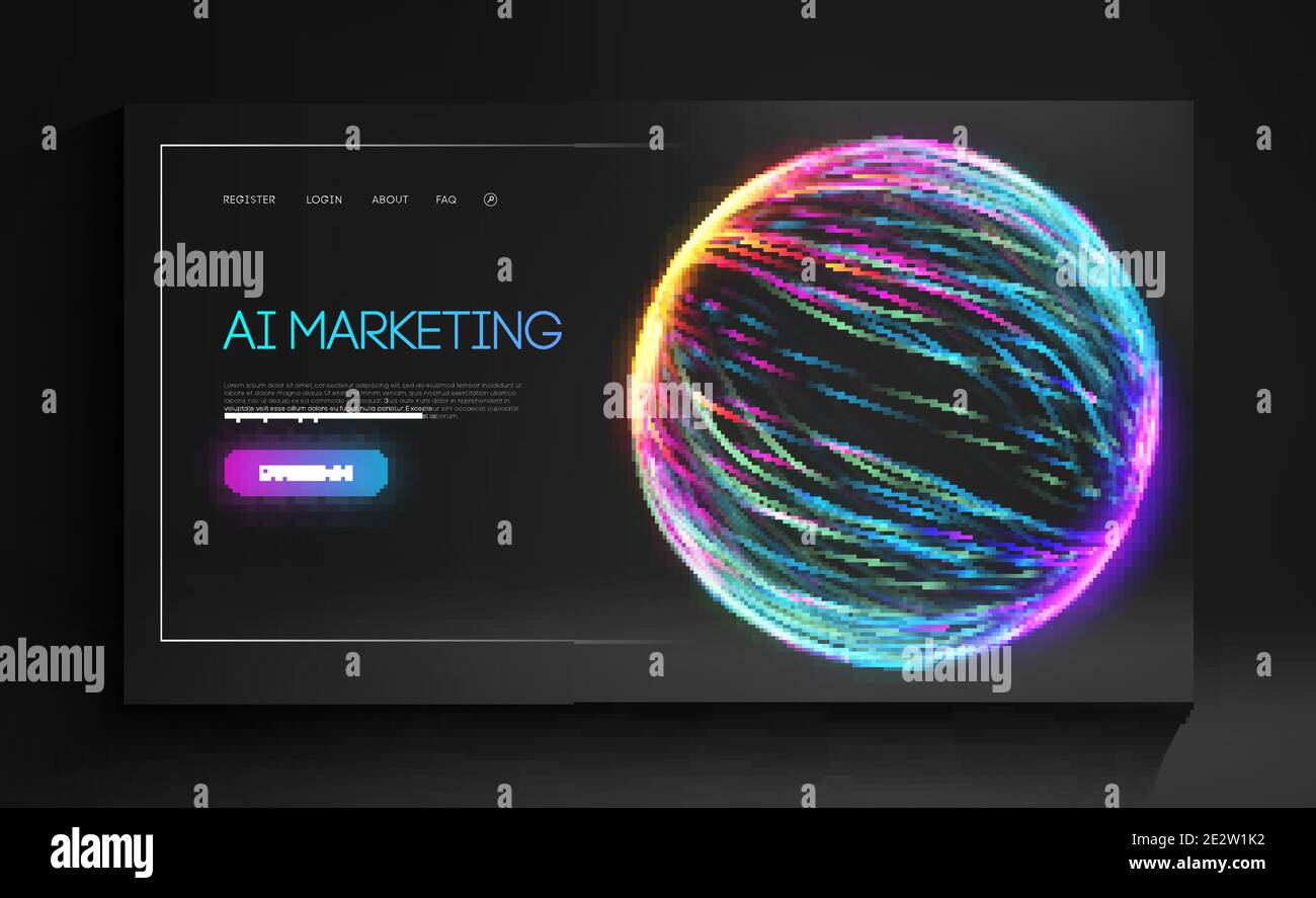 AI Marketing Abstract Technology Background. Artificial intelligence ...