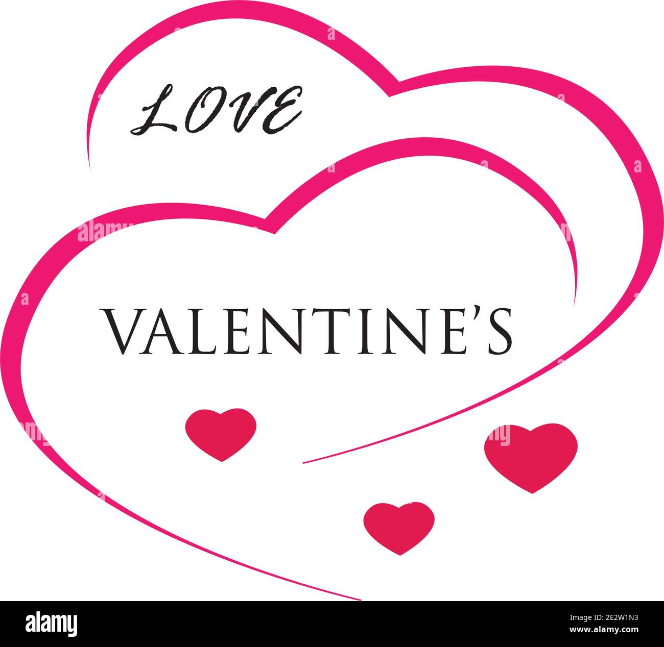 Valentines Day Logo Design Vector illustration template Stock Vector ...