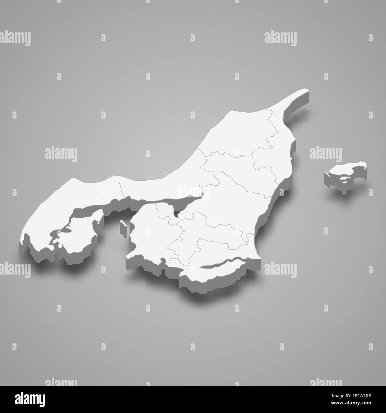 Nordjylland vector outline map hi-res stock photography and images - Alamy