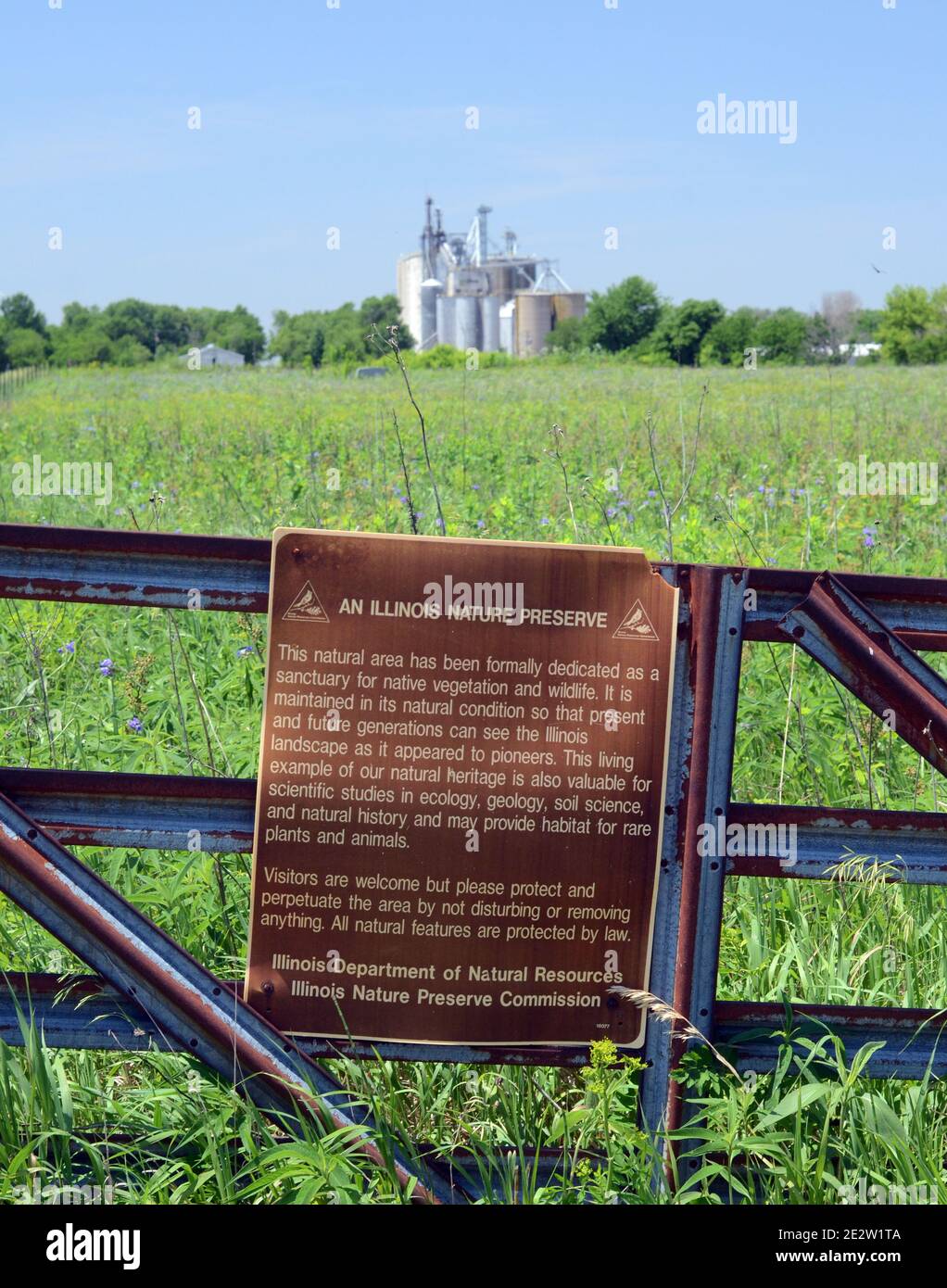 Sign on a Gate Stock Photo - Alamy