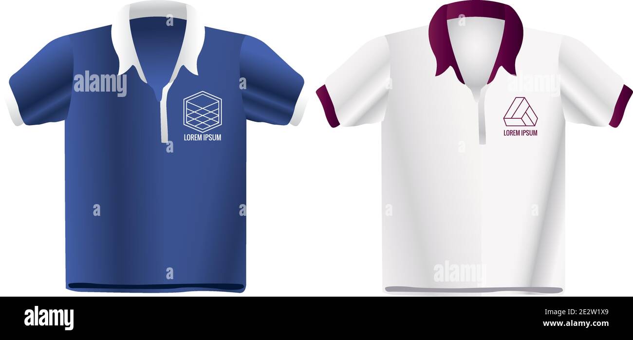 shirts with emblems mockup branding vector illustration design Stock ...